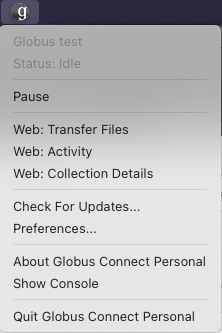 Open from Globus Connect Personal – AARNet Knowledge Base